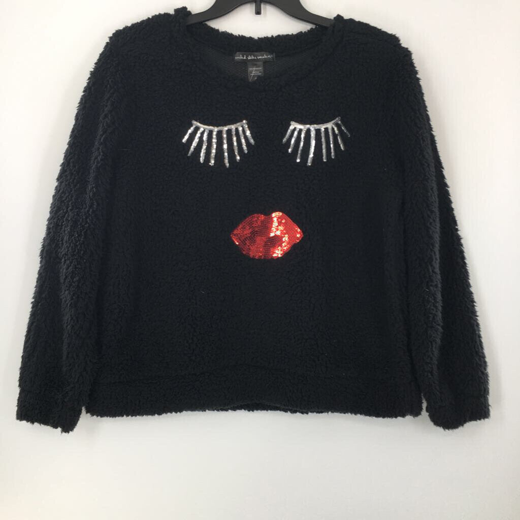 XL Sequin lashes/lips sweater – Selective Seconds